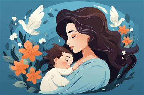Premium Photo A Mother S Embrace In Ink And Clay Timeless Illustrated