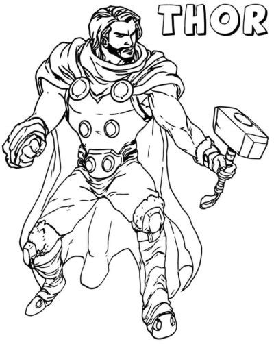 Dibujos de Thor para Colorear 110 imágenes para impresión gratuita