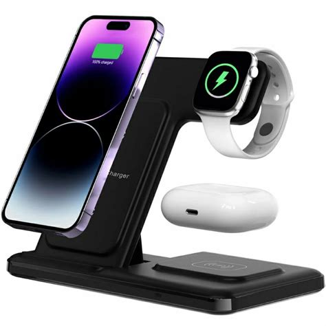 Carregador Sem Fio 3 Em 1 P Apple Watch Airpod IPhone Samsung