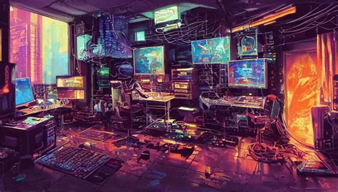 A Highly Detailed Rendering Of A Cyberpunk Hackers Stable Diffusion