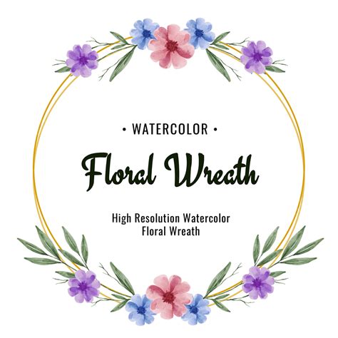 Watercolor Floral Wreath PNG Picture Watercolor Floral Wreath 02
