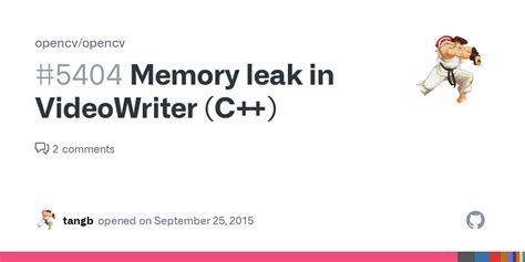 Memory Leak In VideoWriter C Issue 5404 Opencv Opencv GitHub