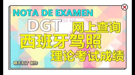 如何网上查询西班牙驾照理论考试成绩 Cómo consultar nota de examen teórico DGT YouTube