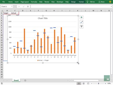 how to add a target line in excel pivot chart calipol
