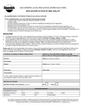 Fillable Online Mail Ballot Request Form 2022 Fillable PDF