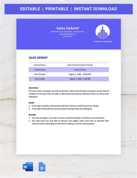 Meeting Debrief Template Prntbl Concejomunicipaldechinu Gov Co