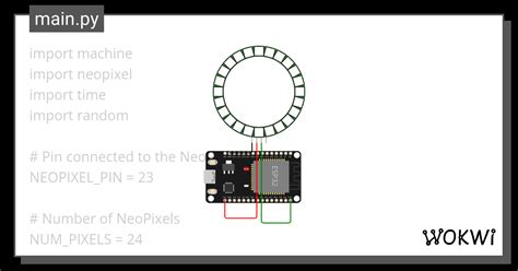 Micropython Rgb24 Animation Chasing Blinking Wokwi Esp32 Stm32 Arduino Simulator