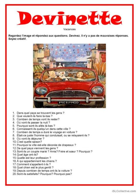 142 Vacances Français FLE fiches pedagogiques pdf doc