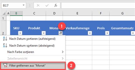 Gefilterte Zeilen in Excel und Google Sheets löschen Automate Excel
