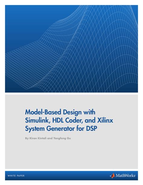 Model Based Design With Simulink HDL Coder And