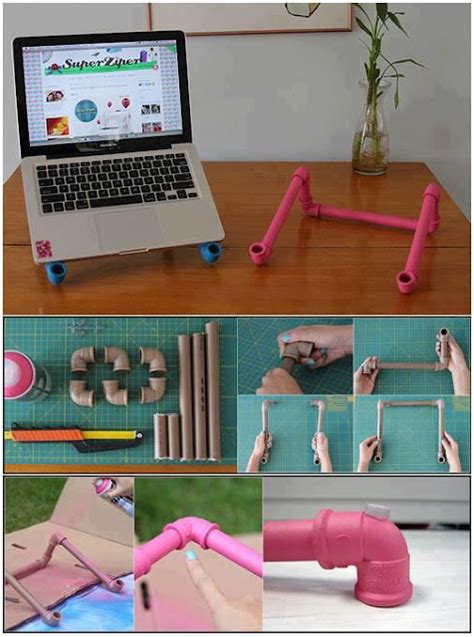 DIY Faça Você Mesma Suporte para Notebook canos de PVC