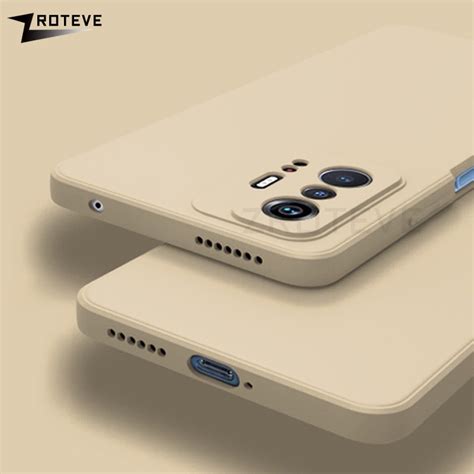Capa Mi11T Pro Zroteve Quadrada Macia De Silicone Líquido Para Xiaomi