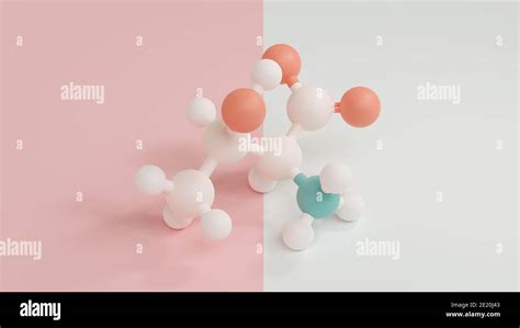 Threonine L Threonine Thr T Amino Acid Molecule 3D Rendering Ball