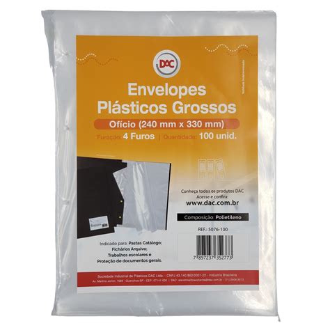 Saquinho Pl Stico A Espessura Grossa Para Pasta Furos Pacote