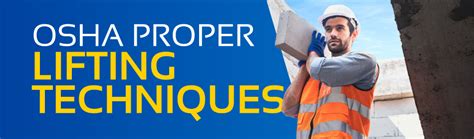Osha Proper Lifting Techniques Safe Lifting Ergonomics
