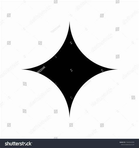 4 Point Star Icon Design Vector Stock Vector Royalty Free 1944934309
