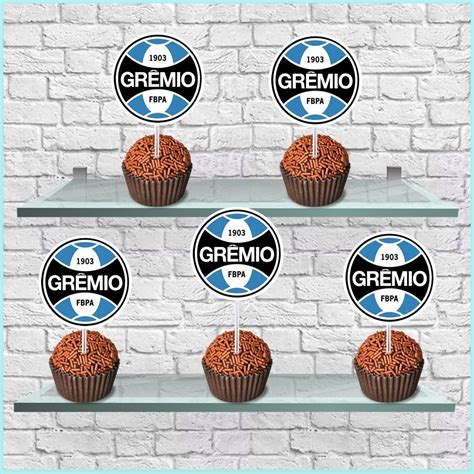 25 topper tag enfeite decoração de festa para doces tema Grêmio