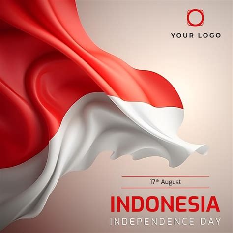 Fondo de bandera roja y blanca del día de la independencia de indonesia