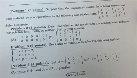 solved problem 1 3 points suppose that the augmented