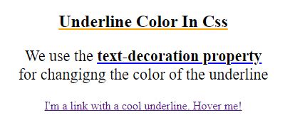 CSS Underline Color