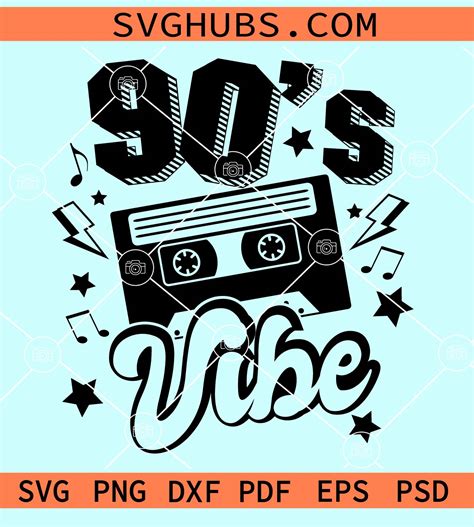 90 S Vibe Cassette Tape Svg 90s Vibe SVG Music Lover Svg Cassette