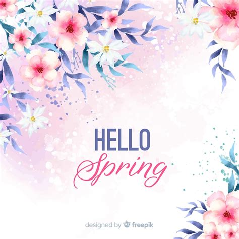 Free Vector Watercolor Spring Background