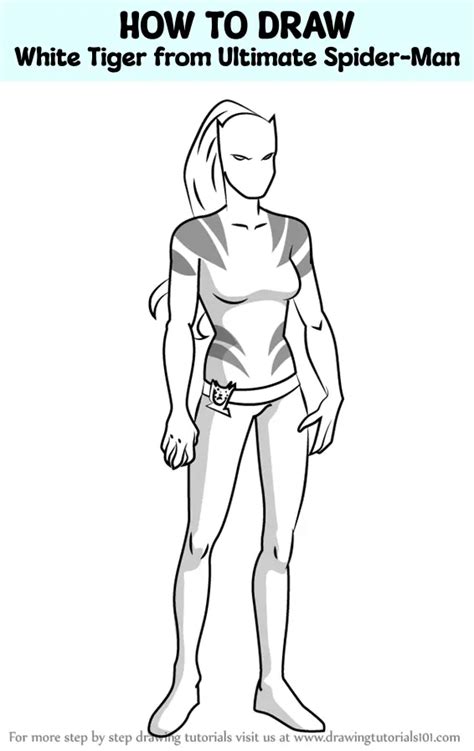 How To Draw White Tiger From Ultimate Spider Man Ultimate Spider Man
