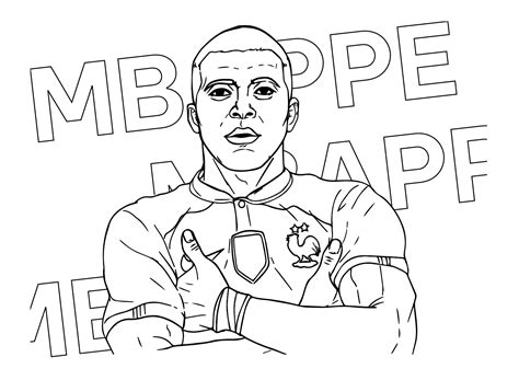 Kylian Mbappé Coloring Pages Free Printable Pages for Kids and Adults