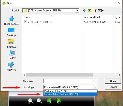 how to open eps image files on windows