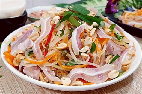 Món ngon mỗi ngày Món gỏi đu đủ trộn tai heo