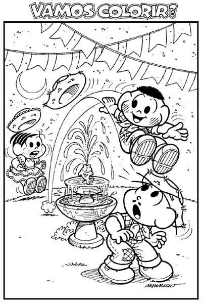 Desenhos Para Colorir Festa Junina Da Turma Da M Nica