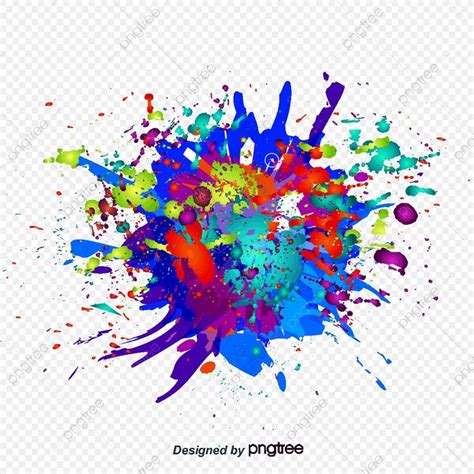 Elemento De Tinta Colorida PNG Aguarela Salpicos De Tinta Marcas De
