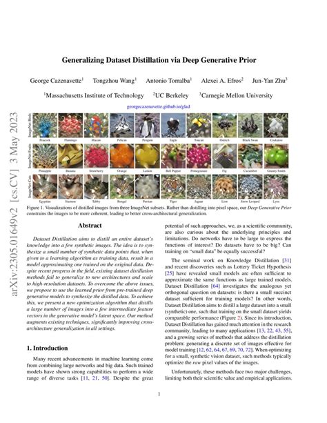 generalizing dataset distillation via deep generative prior deepai