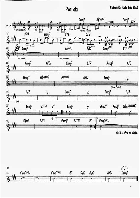 Meu Cavaquinho Partituras Partitura Por Ela Grupo Pedindo Bis