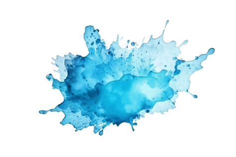Light Blue Splash Watercolor Texture Background Element 23654906 PNG