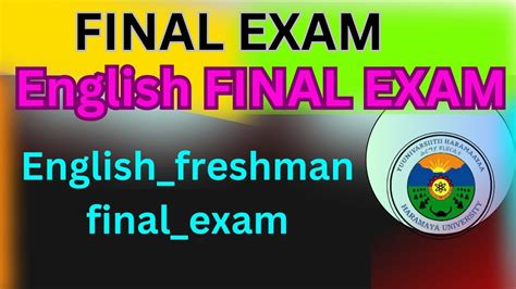 Freshman English FINAL EXAM Exam Communicative Skill1 Question And