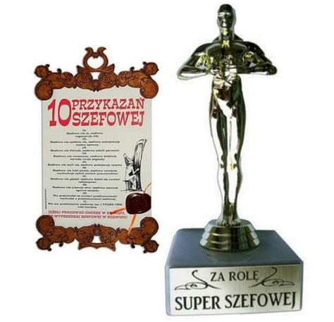 STATUETKA PREZENT DLA SZEFOWEJ DYPLOM dzień szefowej urodziny