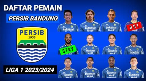 Daftar Pemain Skuad Persib Bandung Liga 1 2023 2024 Terbaru YouTube