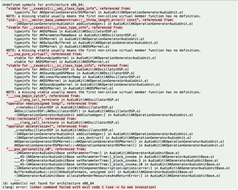 ios undefined symbols for architecture x86 64andandsymbol s not found for architecture x86 64