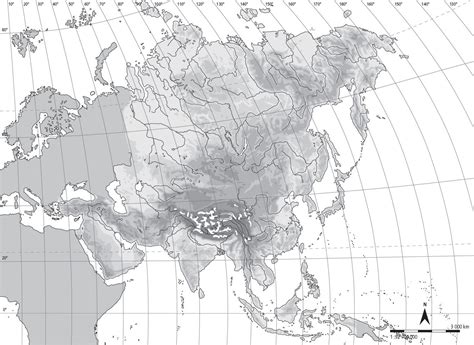 Devorar Incompleto Lite Mapa Fisico Asia Mudo Blanco Y Negro Embrague