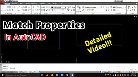 How To Use Match Properties Ma In Autocad D D Design Drawing