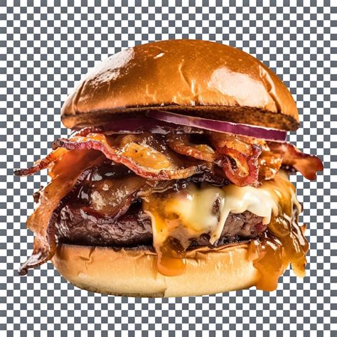 Hambúrguer de bacon defumado de dar água na boca bacon e patty
