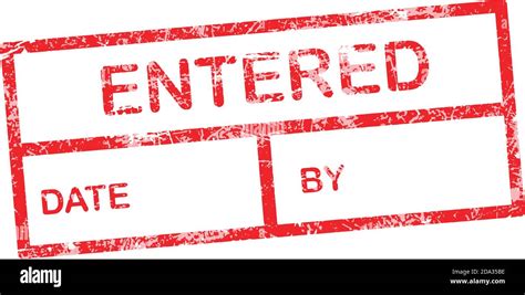 Entered Stamp Stock Vector Images Alamy