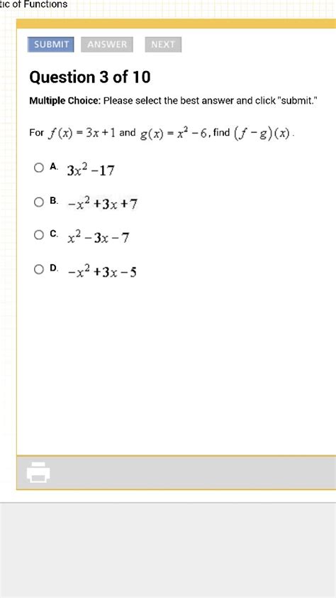 solved for f x 3x 1 and g x x 2 6 find f g