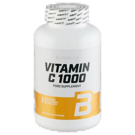 BioTechUSA Vitamin C 1000 étrend kiegészítő tabletta 100 db 180 g