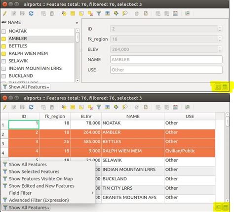 Changing The Attribute Table View In Qgis Geographic Information