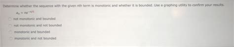 solved determine whether the sequence with the given nth