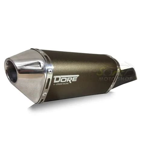 Escape Ponteira Alumínio Dore Curva em Inox CG 125 Titan ES 2000