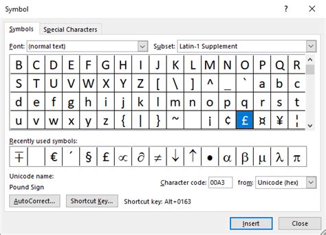 How To Insert Currency Symbols In Word Microsoft Word 2016