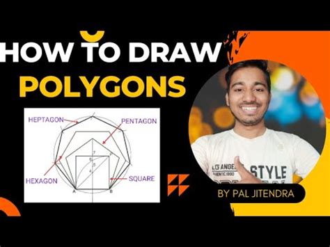 How To Draw Polygons Like Square Pentagon Hexagon Heptagon Etc By